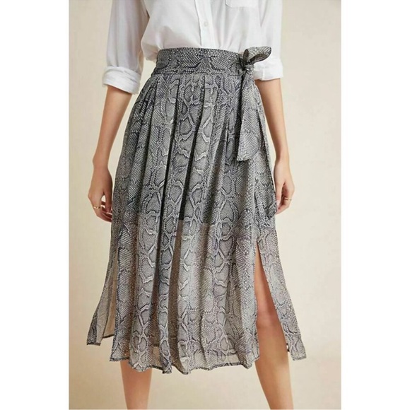 Maeve | Skirts | Maeve By Anthropologie Annette Snake Print Midi Skirt ...